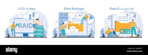 Data Storage Essentials Set Raid Technology Secure Backup Solutions