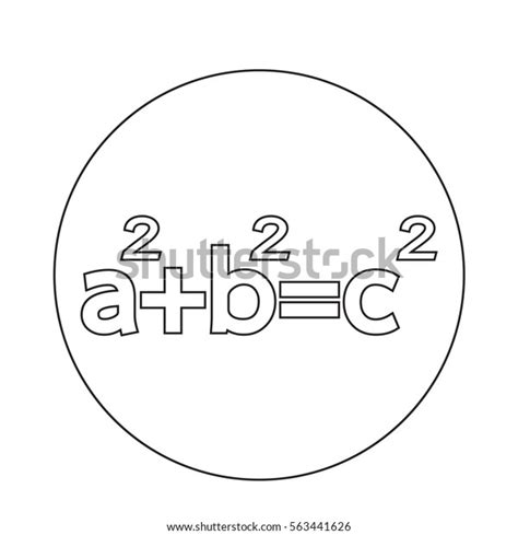 Pythagoras Theorem Icon Stock Vector Royalty Free Shutterstock