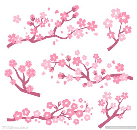 樱花素材设计图 卡通设计 广告设计 设计图库 昵图网