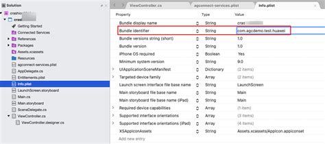 agc preparation for xamarin ios