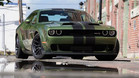 Vehicle Green Car Muscle Car Dodge Car Dodge Challenger Rt
