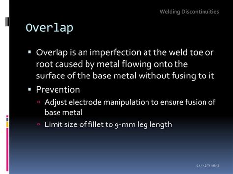 WELD DEFECTS FOR VISUAL INSPECTION Pptx