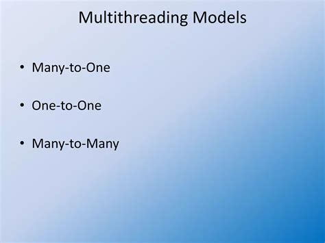 Operating System 21 Multithreading Models Pptx