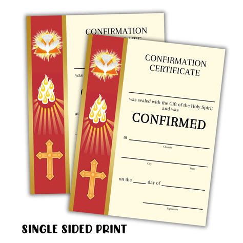 Free Confirmation Certificate Template Free Printables