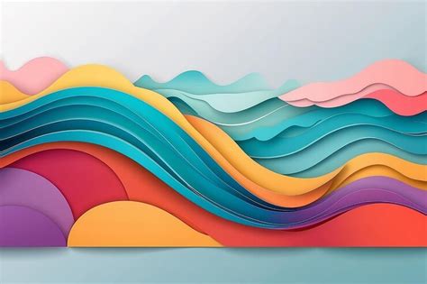 premium photo multi layers color texture 3d papercut layers in