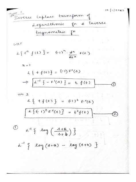 Module 1 Maths Inverse Laplace Transform Pdf