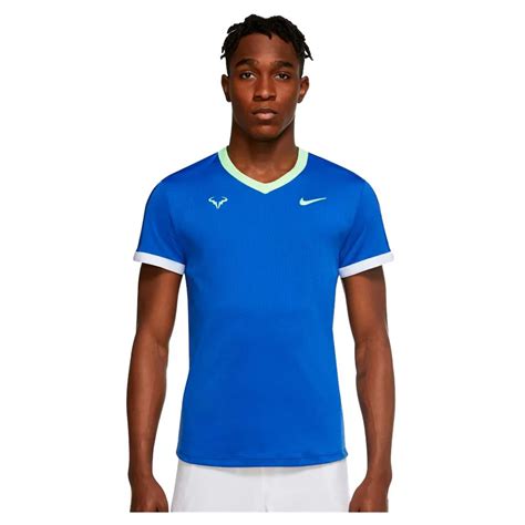 Nike Court Dri Fit Advantage Rafa Short Sleeve T Shirt Blue Smashinn