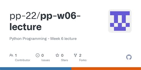 GitHub Pp Pp W Lecture Python Programming Week Lecture