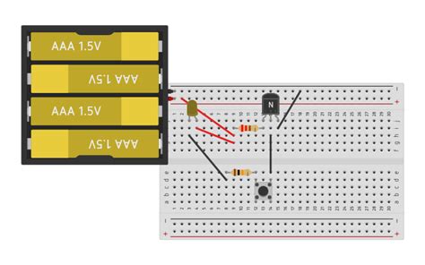 Circuit Design Transistor Con Pulsador Tinkercad