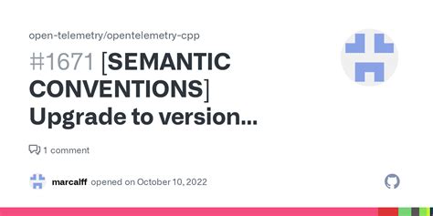 Semantic Conventions Upgrade To Version 1140 · Issue 1671 · Open Telemetryopentelemetry
