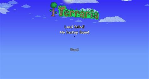 Solved Terraria Load Failed No Backup Found Terraria Data Recovery