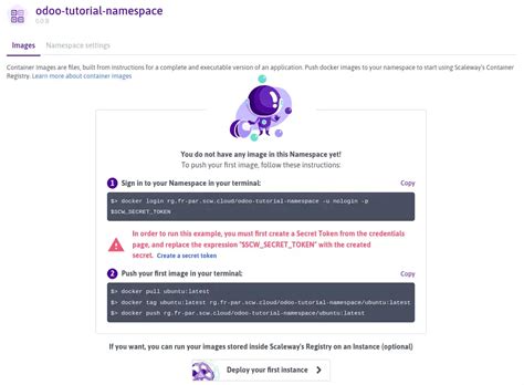 Installing Odoo On Kubernetes With The Scaleway Easy Deploy Feature Scaleway Documentation