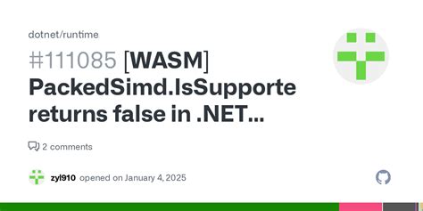 Wasm Packedsimdissupported Returns False In Net 8011~900 · Issue 111085 · Dotnet
