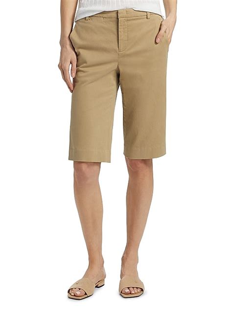 Vince Stretch Cotton Mid Rise Bermuda Shorts Saks Fifth Avenue