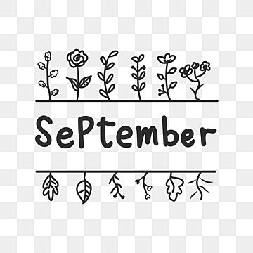 September Clip Art Black And White