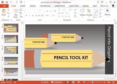 Create Lesson Plans And Lectures With Pencil Toolkit PowerPoint Template