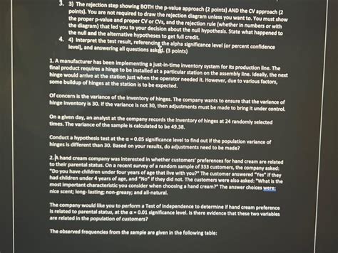 Solved For Each Problem Show At Minimum The Null And Chegg Com