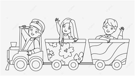 놀이 공원 벡터에서 아이들을 타는 아이 기차 타기 마차 사람들 Png 일러스트 및 벡터 에 대한 무료 다운로드 Pngtree