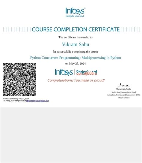 Vikram Sahu On Linkedin Python Great Infosys