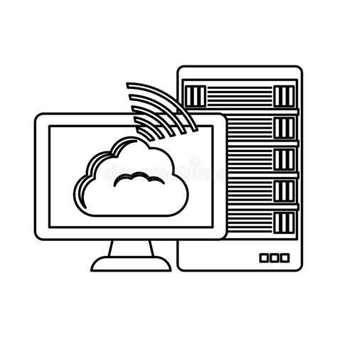 Figure Database Hosting And Tuning Connecting Image Stock Illustration Illustration Of