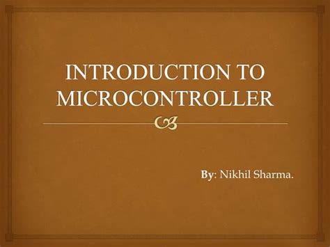 Introduction To Microcontroller Ppt