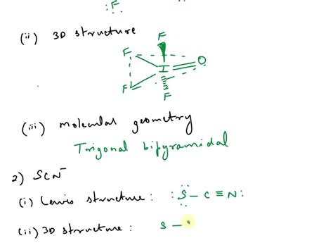 Solved For The Following Compounds Provide I Lewis Dot Structure Ii 3d Structure Ii