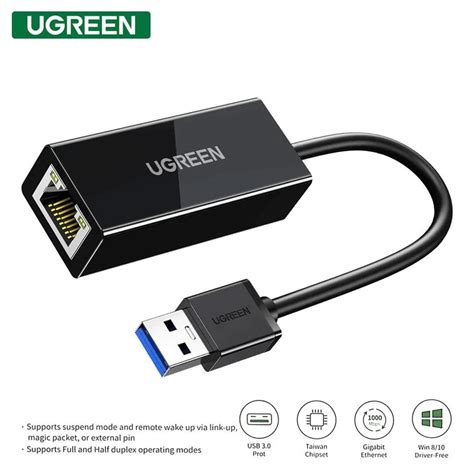 UGREEN USB Gigabit Ethernet Adapter Black Victory Store