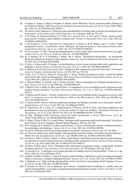 Interoperability For Intelligent Traffic Management Systems In Smart Cities Pdf