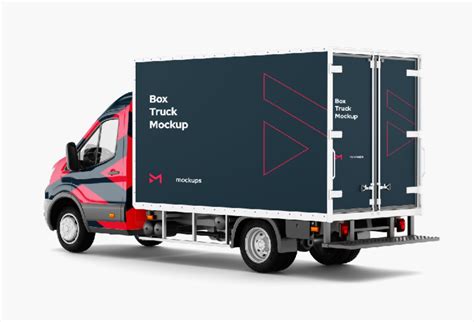 Ford Transit Box Truck Mockup Masterbundles