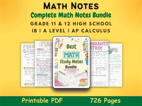 Best Complete Math Mathematics Aesthetic Notes Bundle Pdf Newtondesk