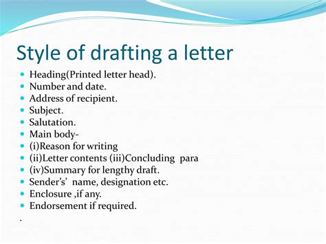 Drafting Official To For Letter Formal Ppt Ppt