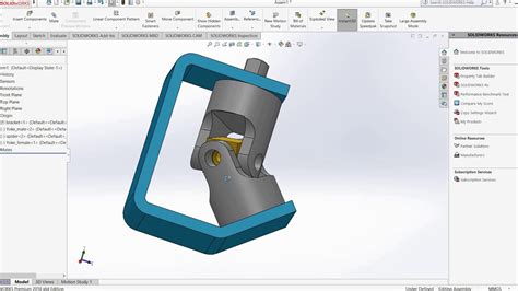 Solidworks Assembly Universal Joint 3 Youtube