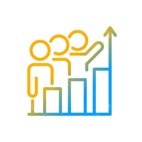 Progress Monitoring Gradient Linear Vector Icon Icon Item Simple Vector