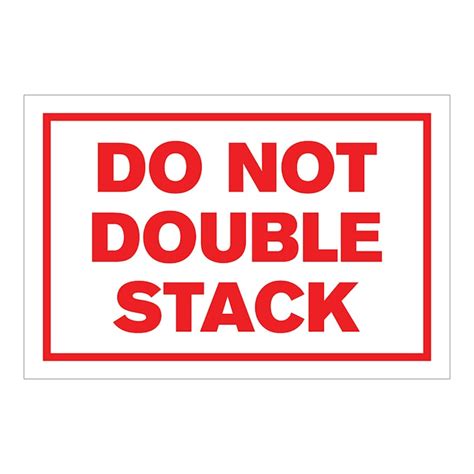 Do Not Double Stack Rectangular Labels Us Plastic Corp
