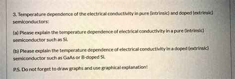 3 Temperature Dependence Of The Electrical Conductivity In Pure Intrinsic And Doped Extrinsic