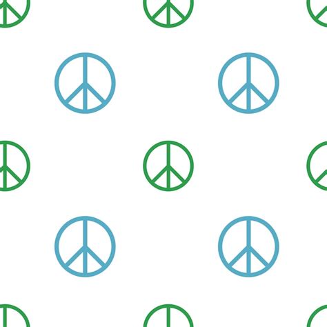 Premium Vector Peace Sign Seamless Pattern Vector