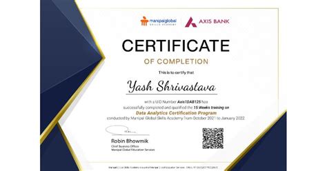 Yash Shrivastava On Linkedin Data Analytics Certification Program