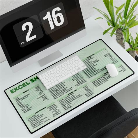 Excel Shortcut Mouse Pad Etsy