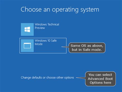 How To Add Safe Mode As A Boot Option To The Choose An Operating System Screen In Windows