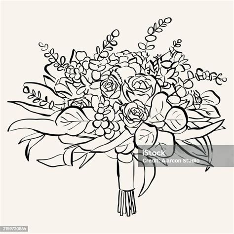 손으로 그린 신부 부케입니다 청첩장에 대 한 벡터 꽃다발 그림 날짜 카드 문구 및 디자인을 저장합니다 2명에 대한 스톡 벡터 아트 및 기타 이미지 Istock