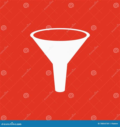 The Funnel Icon Filtered And Filter Laboratory Chemistry Symbol Stock Illustration