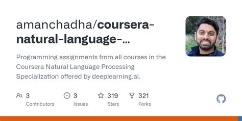 Github Amanchadha Coursera Natural Language Processing Specialization