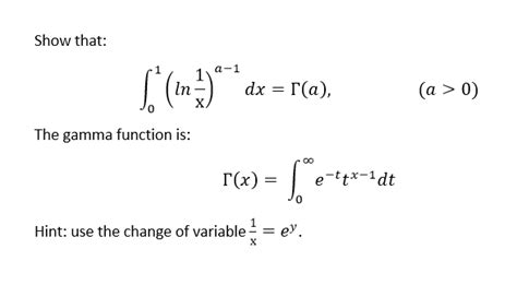 solved show that integrate limit between o to 1 in