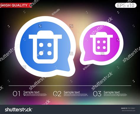 Delete Icon Button With Delete Icon Modern Ui Royalty Free Stock