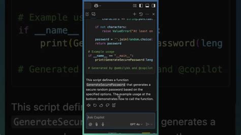 Ambily Kk On Linkedin Github Copilot Build A Password Generator In 30