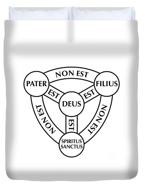 Shield Of The Trinity Diagram Of Scutum Fidei The Shield Of Faith Duvet Cover By Peter Hermes