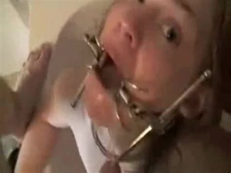 Blonde With Mouth Clamp Deepthroat Thisvid Com