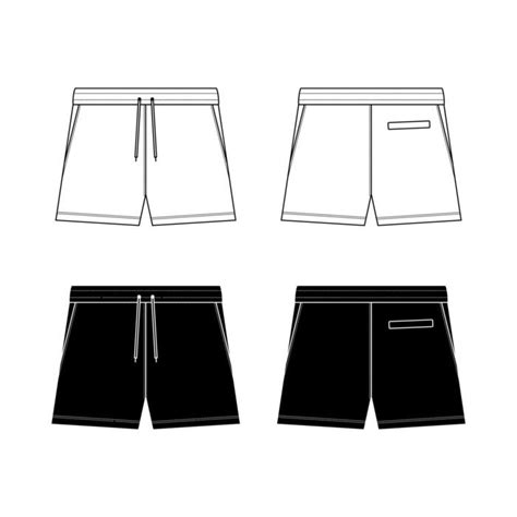 Shorts Mockup Vector Art Icons And Graphics For Free Download