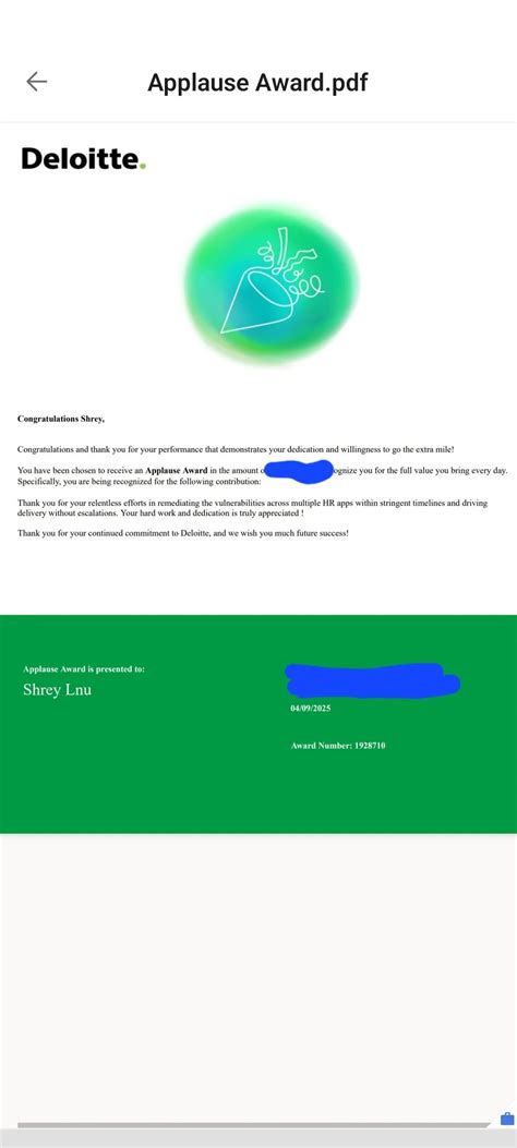 Deloitte Linkedin Award Appreciation Shrey Wadhawan 11 Comments