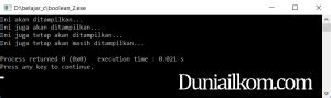 Tutorial Belajar C Part Tipe Data Boolean Dan Cara Penggunaan Tipe Data Boolean Duniailkom